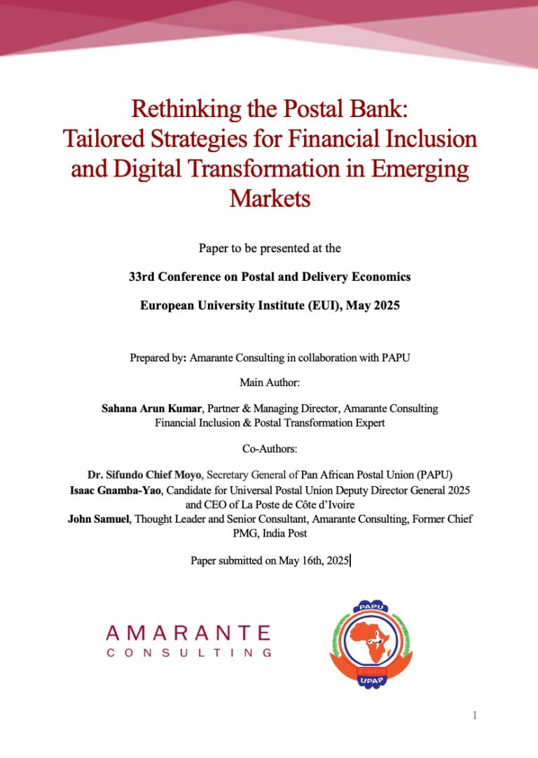 Rethinking Postal Banks: From Silos to Synergy – Amarante Consulting